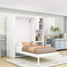 Red Barrel Studio® Murphy Bed with Rotating Bookshelf, Desk, Cabinet ...