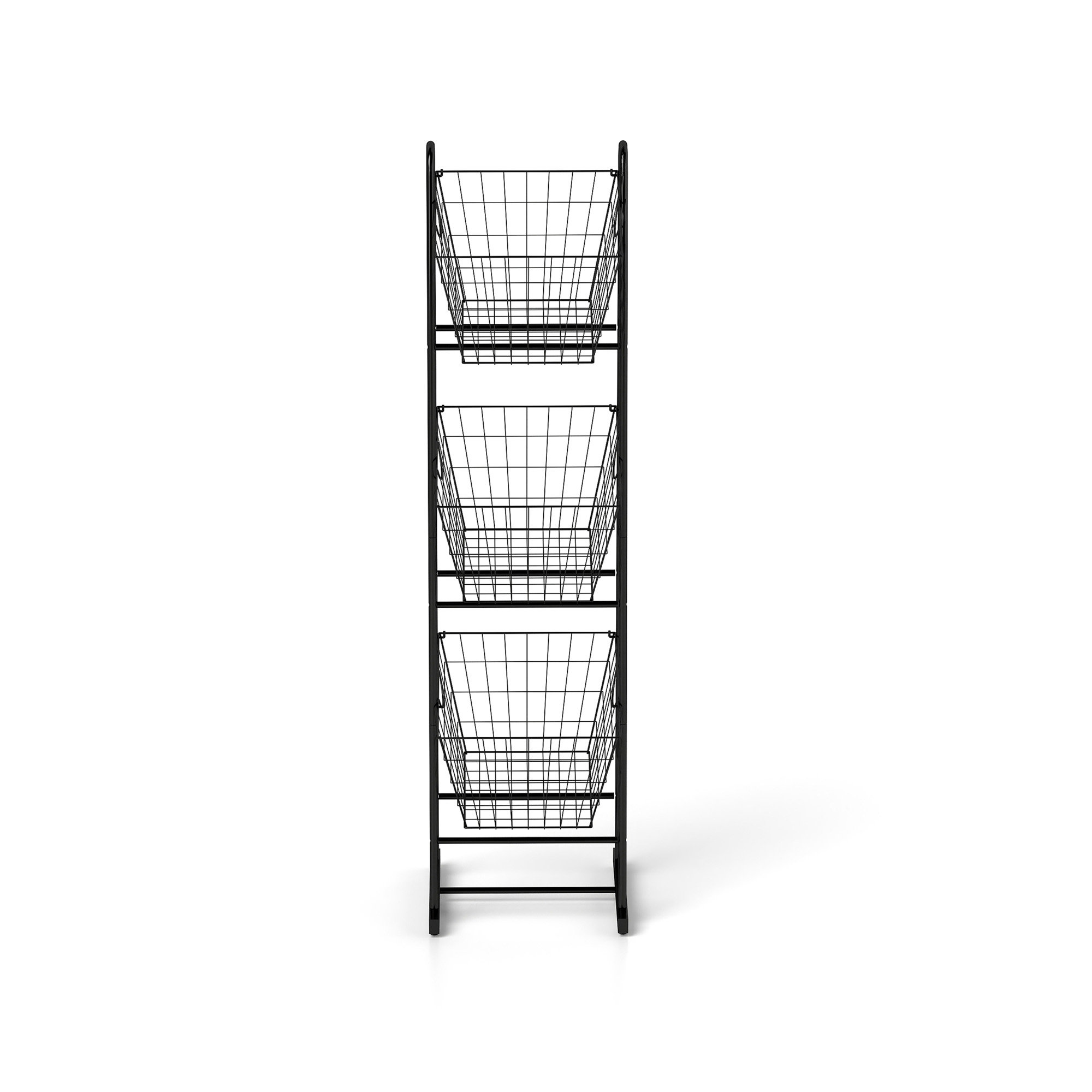 Mercer41 3-Tier Kitchen Storage Basket Organizer, Freestanding Metal ...