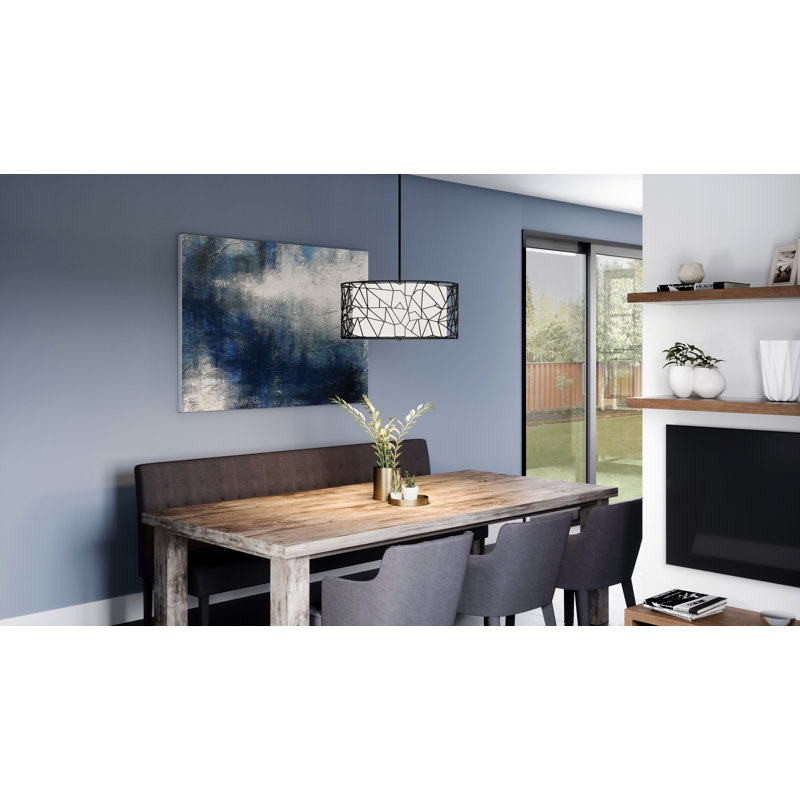 Wade Logan® Aylesworth 4 - Light Shaded Drum Chandelier | Wayfair