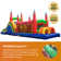 JumpOrange Rainbow 40' x 12' Inflatable Obstacle Course with Slide and ...