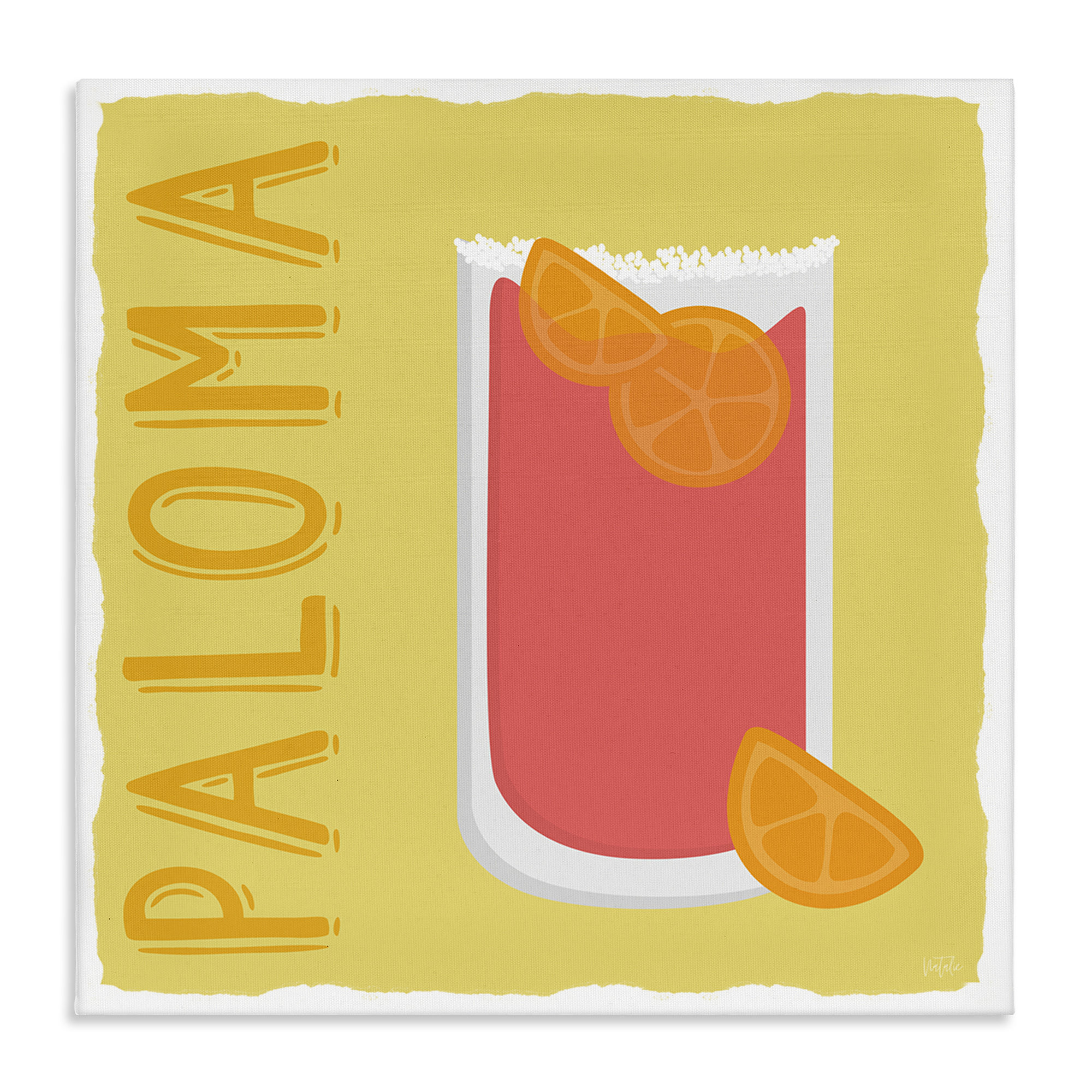 Red Barrel Studio® Paloma Cocktail Drink Canvas Wall Art by Natalie ...