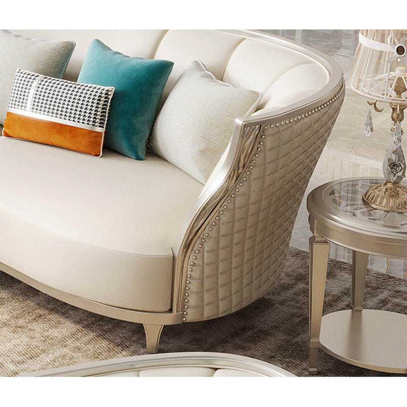 Romero American light luxury simple leather sofa | Wayfair