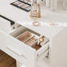 HaxvinUK Dressing Table With LED Mirror & Storage Stool, White Vanity ...