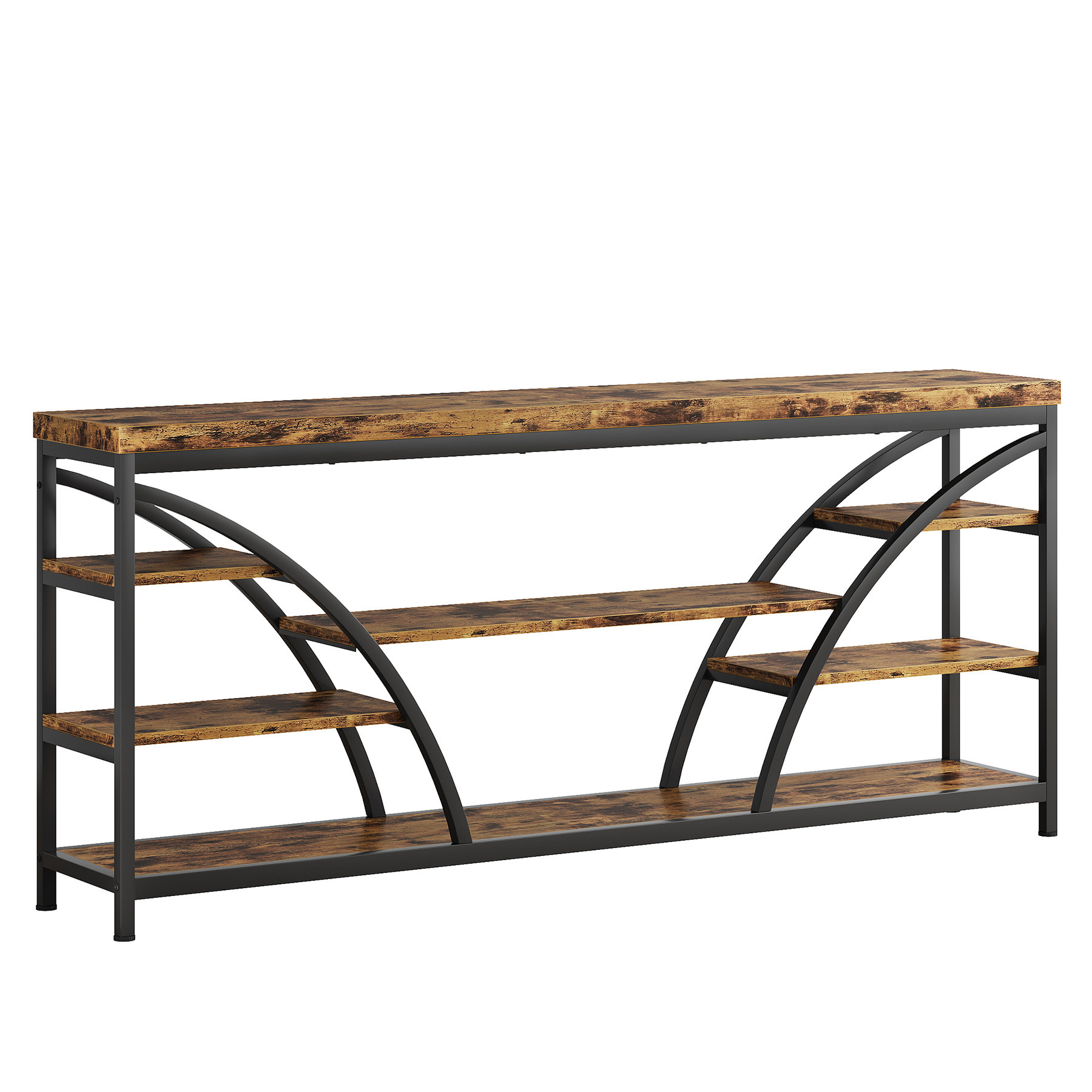 17 Stories Rustic Entryway Console Table, Long Hallway Table | Wayfair