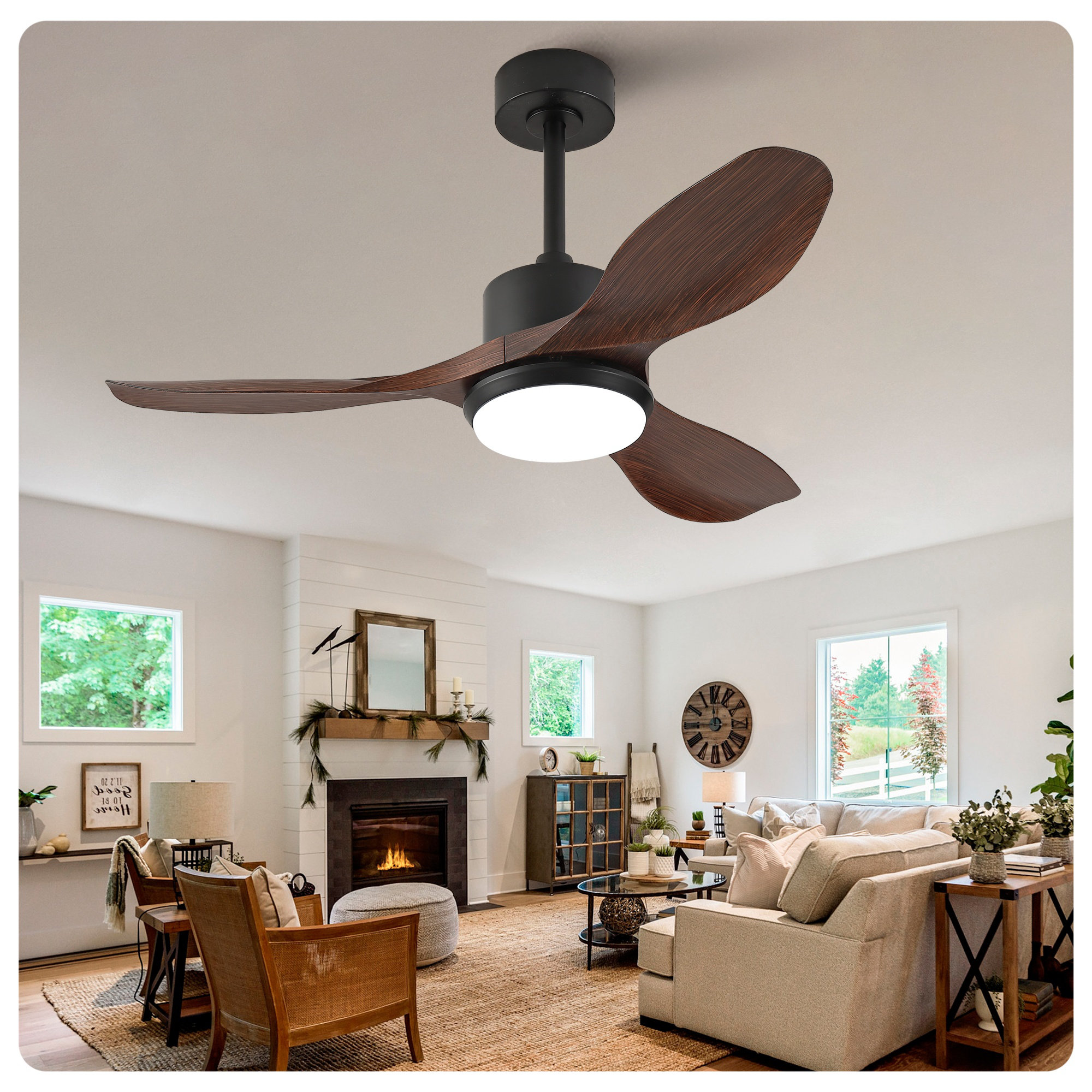 Ivy Bronx Ceiling Fan With Light | Wayfair