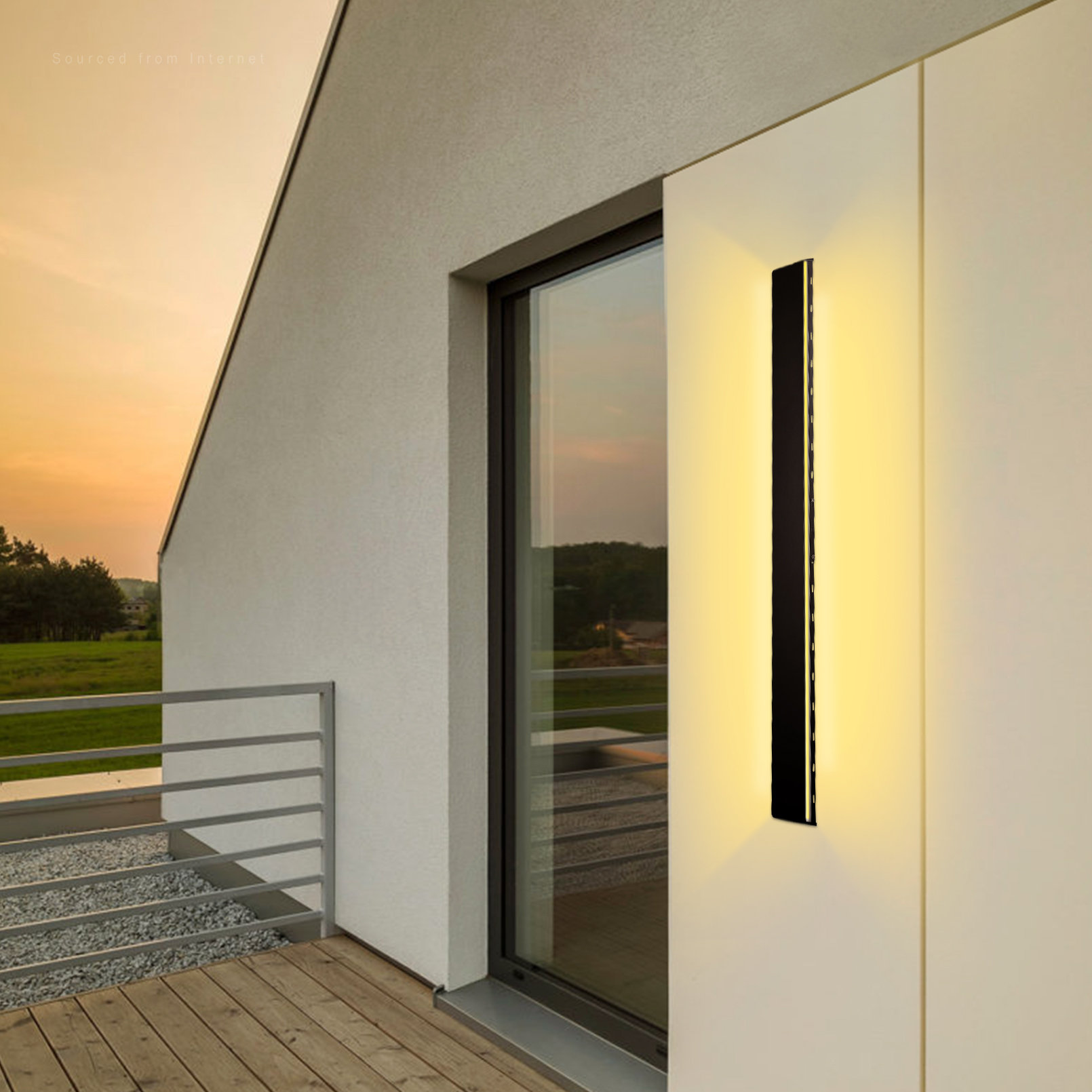 Latitude Run® Indoor & Outdoor Smart Wifi Led Wall Sconce, Rgbcw Color ...