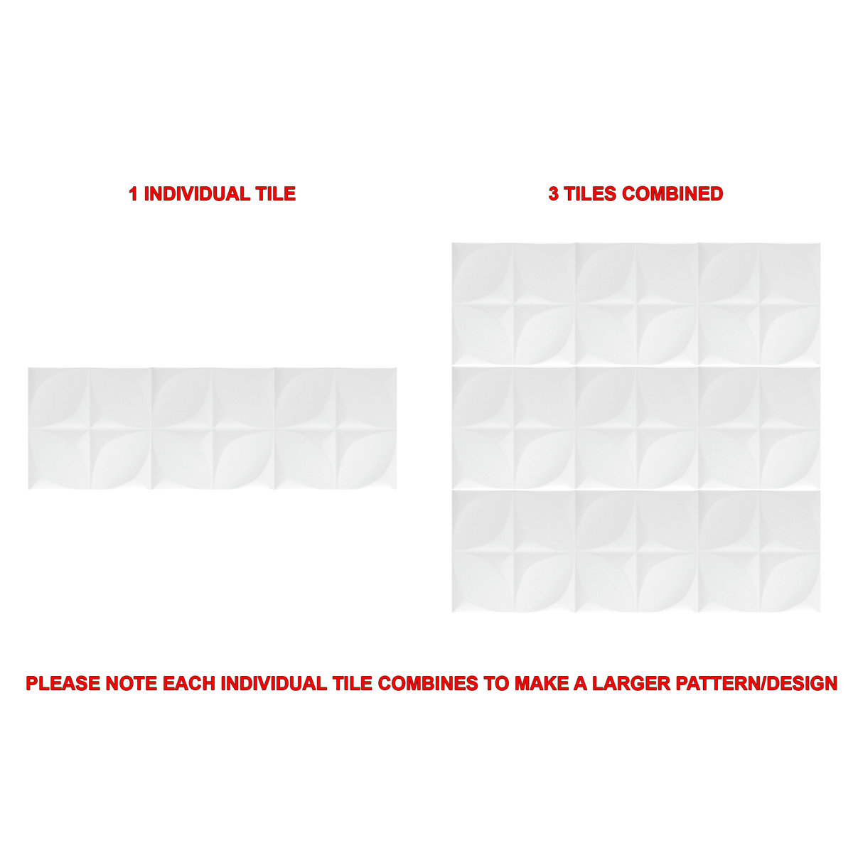 Encore Surfaces Polar Tuck 10" x 30" 3D Textured Wall Tile & Reviews ...