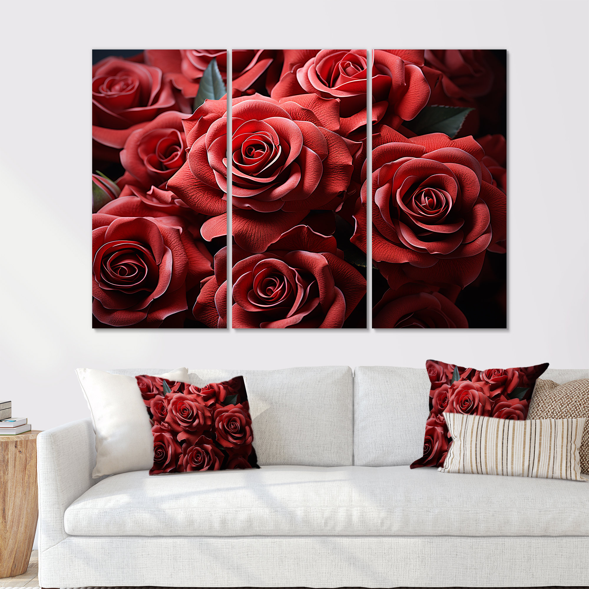 Mercer41 Crimson Rose Passion - Roses Wall Art Set | Wayfair