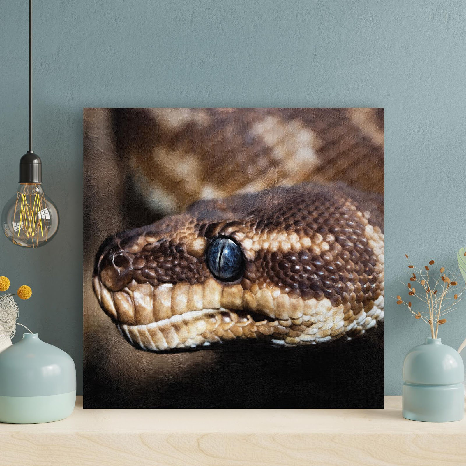 Latitude Run® Brown Snake 4 - Wrapped Canvas Painting | Wayfair