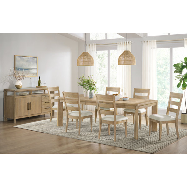 Emerald Home Furnishings Ashal Rectangular 92'' L Dining Set & Reviews ...