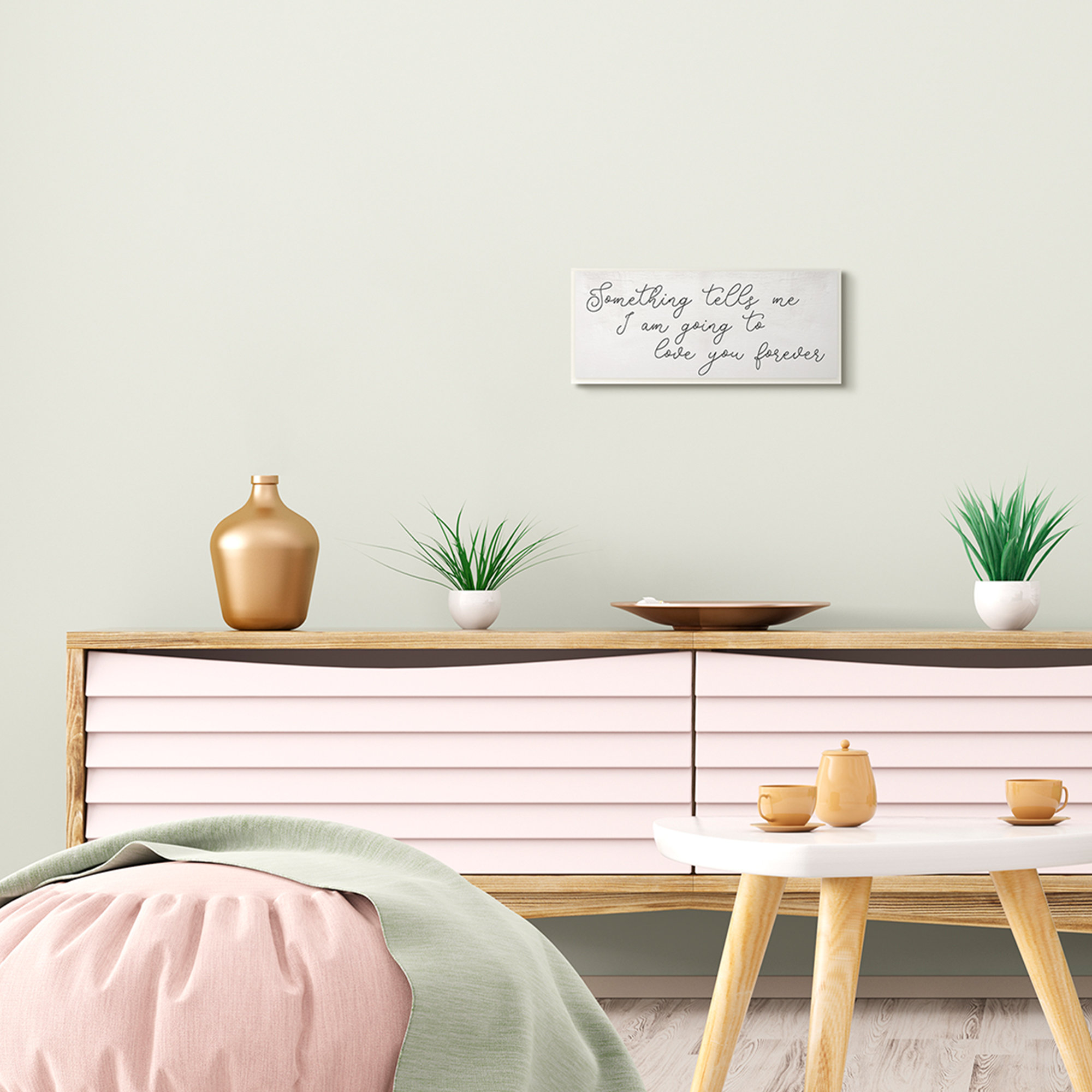 Trinx Something Tells Me Cursive Romantic Quote by Daphne Polselli ...