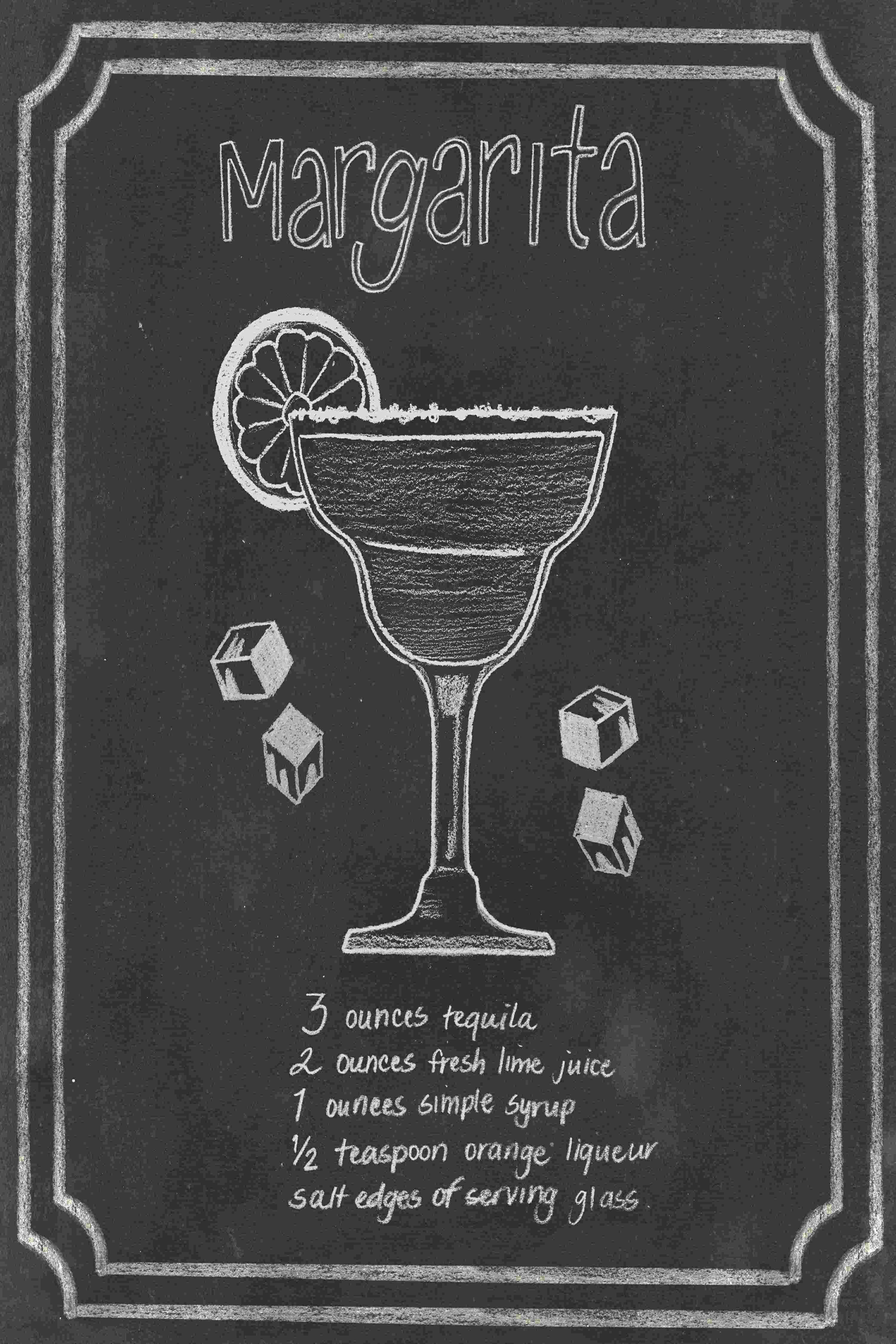 Trinx Chalkboard Cocktails IV | Wayfair