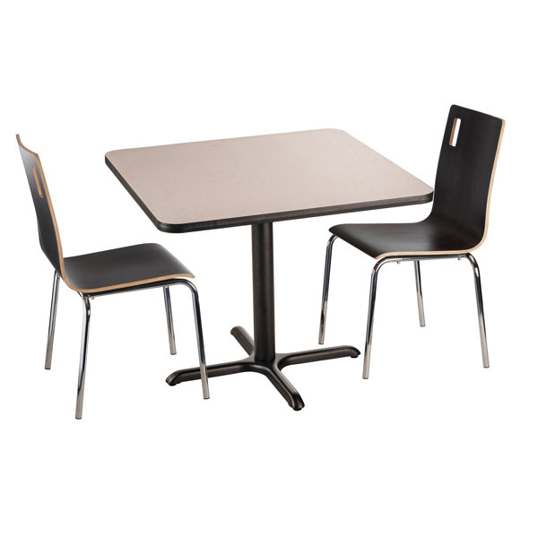 National Public Seating 36'' L Square Breakroom Table and Chair Set ...