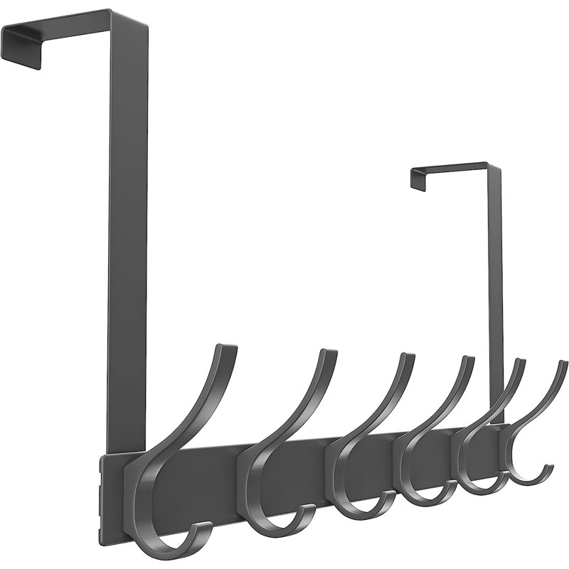 Rebrilliant Haleburg Aluminum Over The Door 6 - Hook Wall Mounted Coat ...