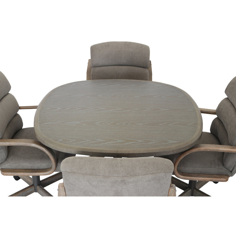 Caster Chair Company 5-Piece Double-Pedestal Caster Dining Set | Wayfair
