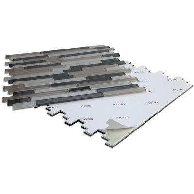 Speed tiles 11.65'' W x 11.69'' L Glass Peel and Stick Mosaic Tile ...