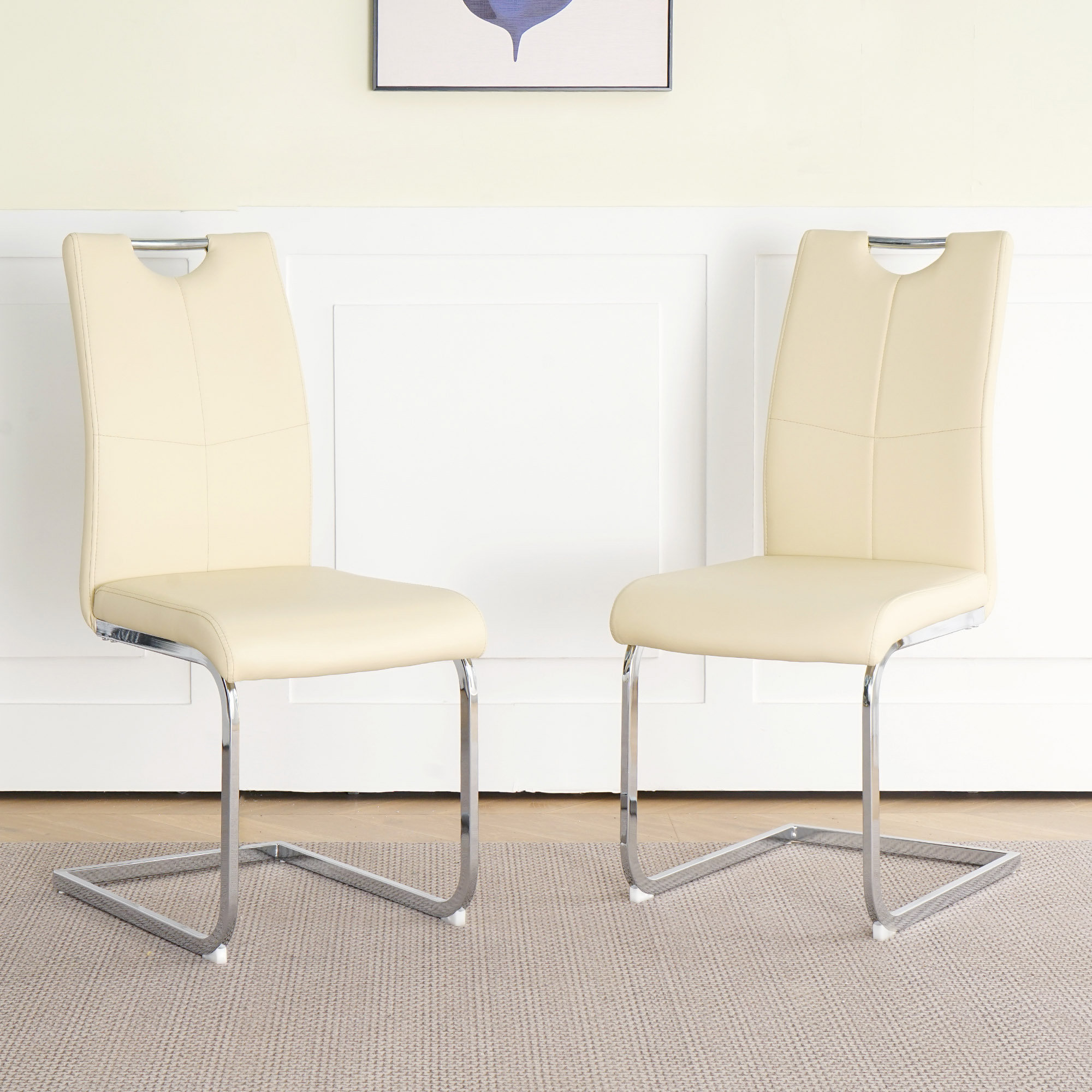 Ivy Bronx Dining Chair Living Room Chair Upholstered Chair, Metal Chair ...