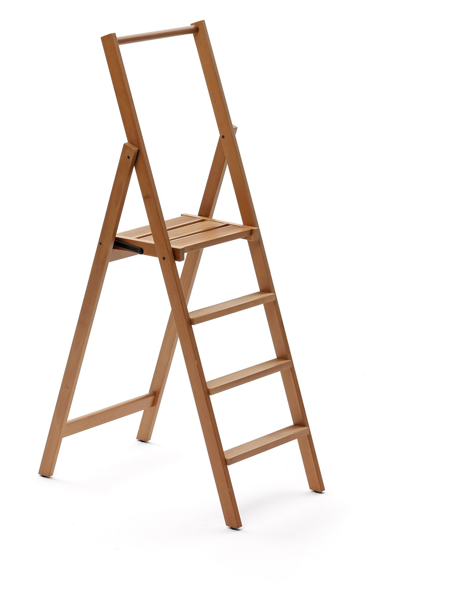 Union Rustic Bella 4.62 ft Wood Step Ladder with 265 lb. Load Capacity ...