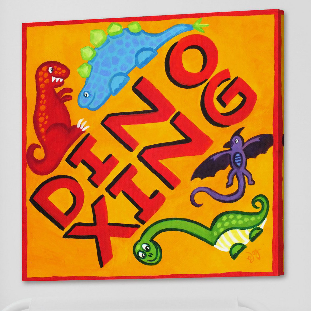 Marmont Hill 'Dino Crossing' Print on Wrapped Canvas | Wayfair