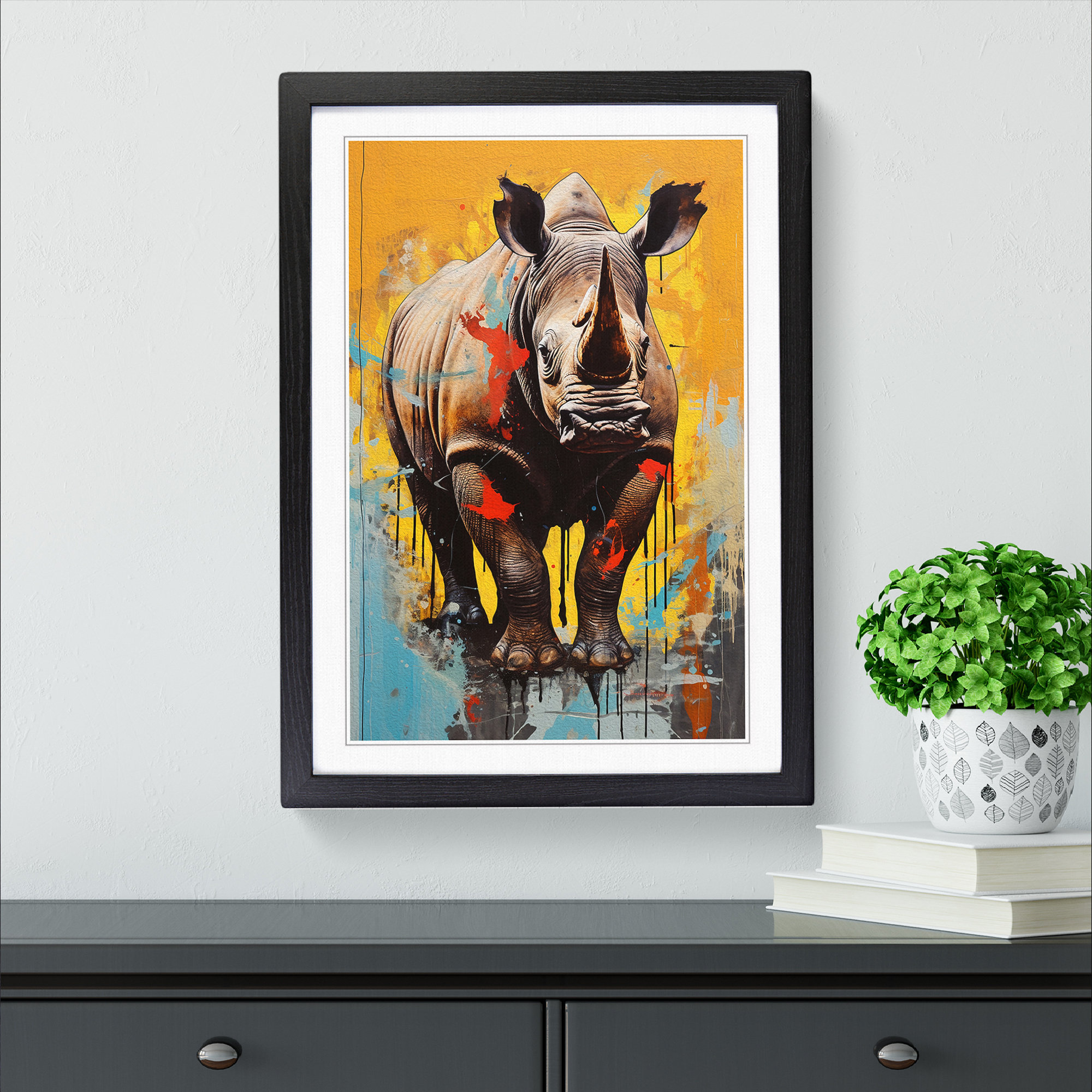 Big Box Art Rhino Contemporary No.2 - Framed Print | Wayfair.co.uk