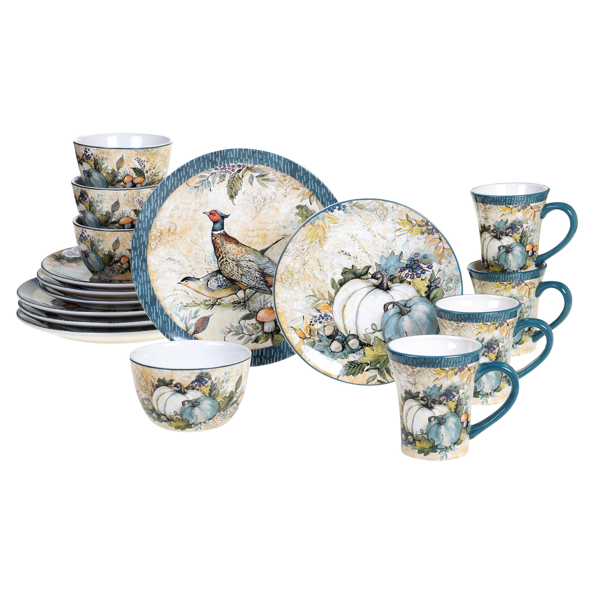 Certified International Harvest Gatherings 16Pc Dinnerware Set ...