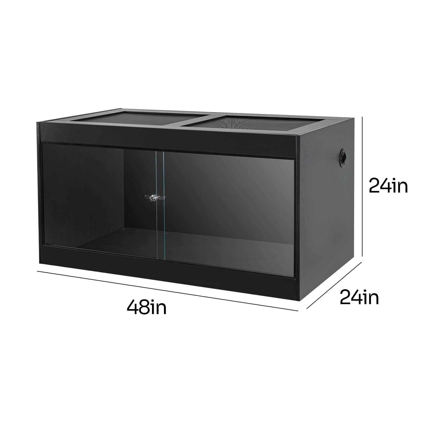 OiiBO 120 Gallon PVC Reptile Terrarium, 48"X24"X24" With Glass Doors ...