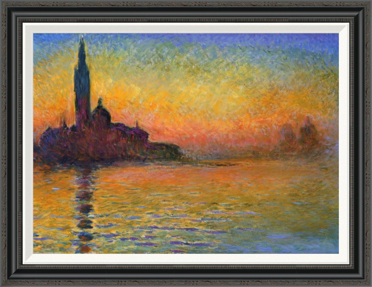 Vault W Artwork Twilight Venice by Claude Monet - Picture Frame Print ...