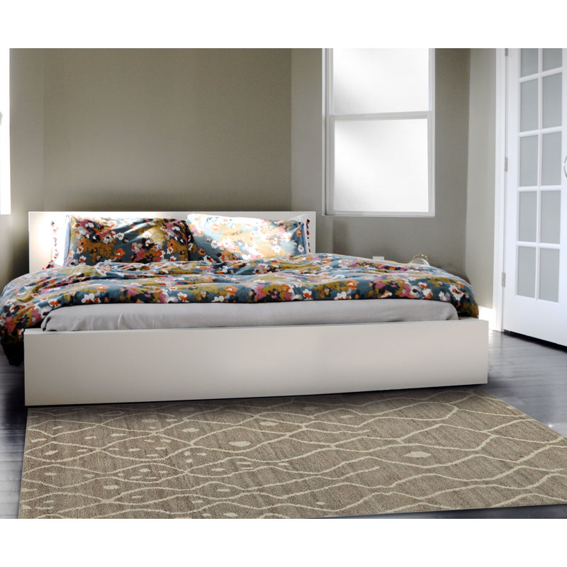 Union Rustic Winebrenner Geometric Handmade Tufted Wool Natural Area ...