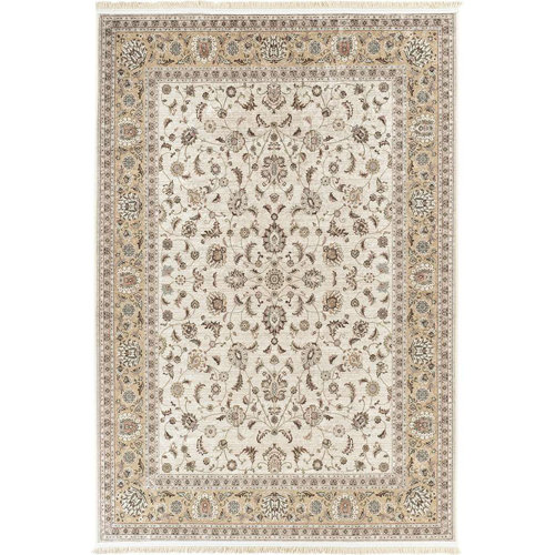 Charlton Home® Alfa Rich Cremilde Ultra-Thin Oriental Beige Cream ...