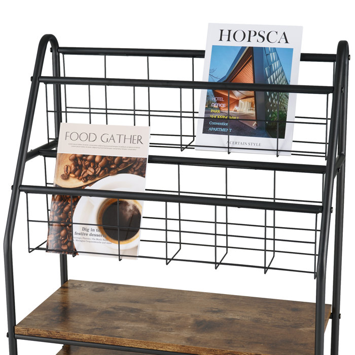 17 Stories Megyn Free Standing Magazine Rack | Wayfair