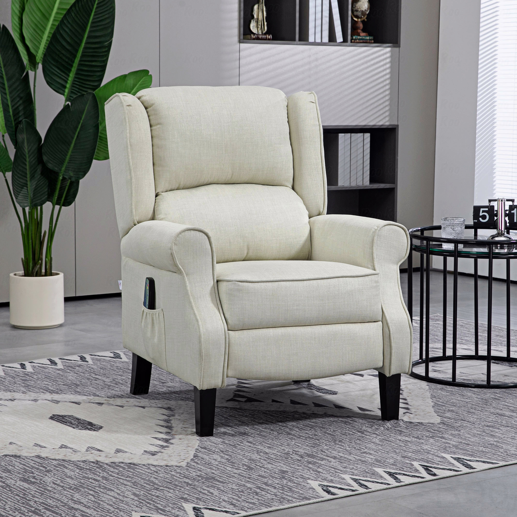 Ebern Designs Recliner Basic Accent Chair For Living Room With Heat ...