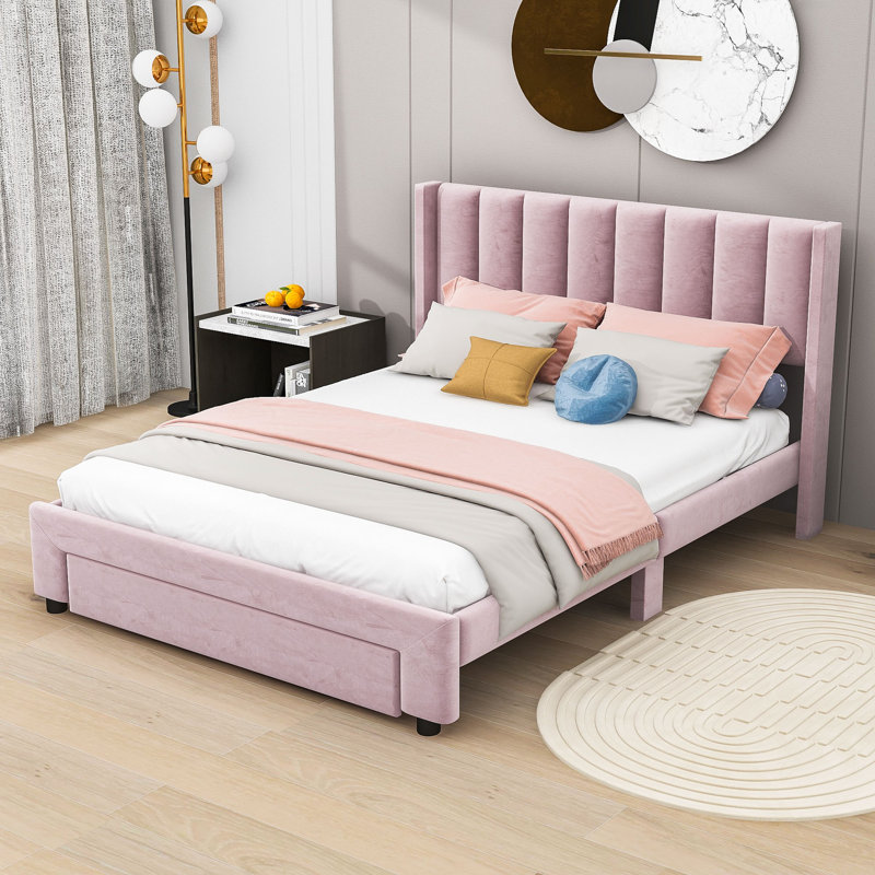 Mercer41 Malinalli Wood Full Low Profile Storage Platform Bed | Wayfair