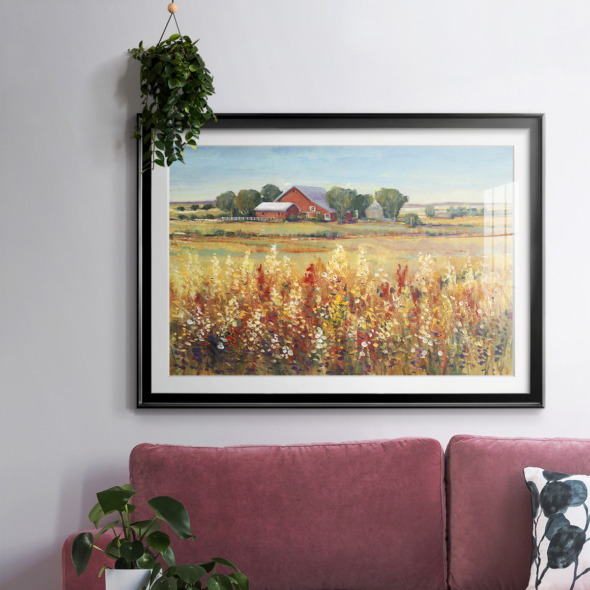 August Grove® Country View I Framed On Paper Print | Wayfair