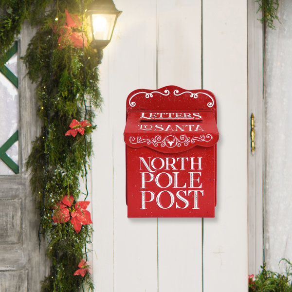 ALL CHIC HOME AND GARDEN LIMITED Santa's Mailbox Wall Mounted Christmas ...