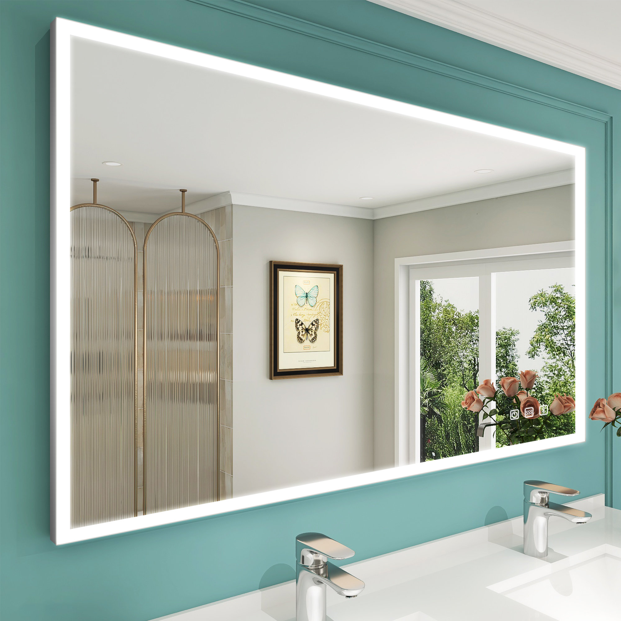 Ivy Bronx Lehr Brighten Your Bathroom with our LED Bluetooth Mirror ...