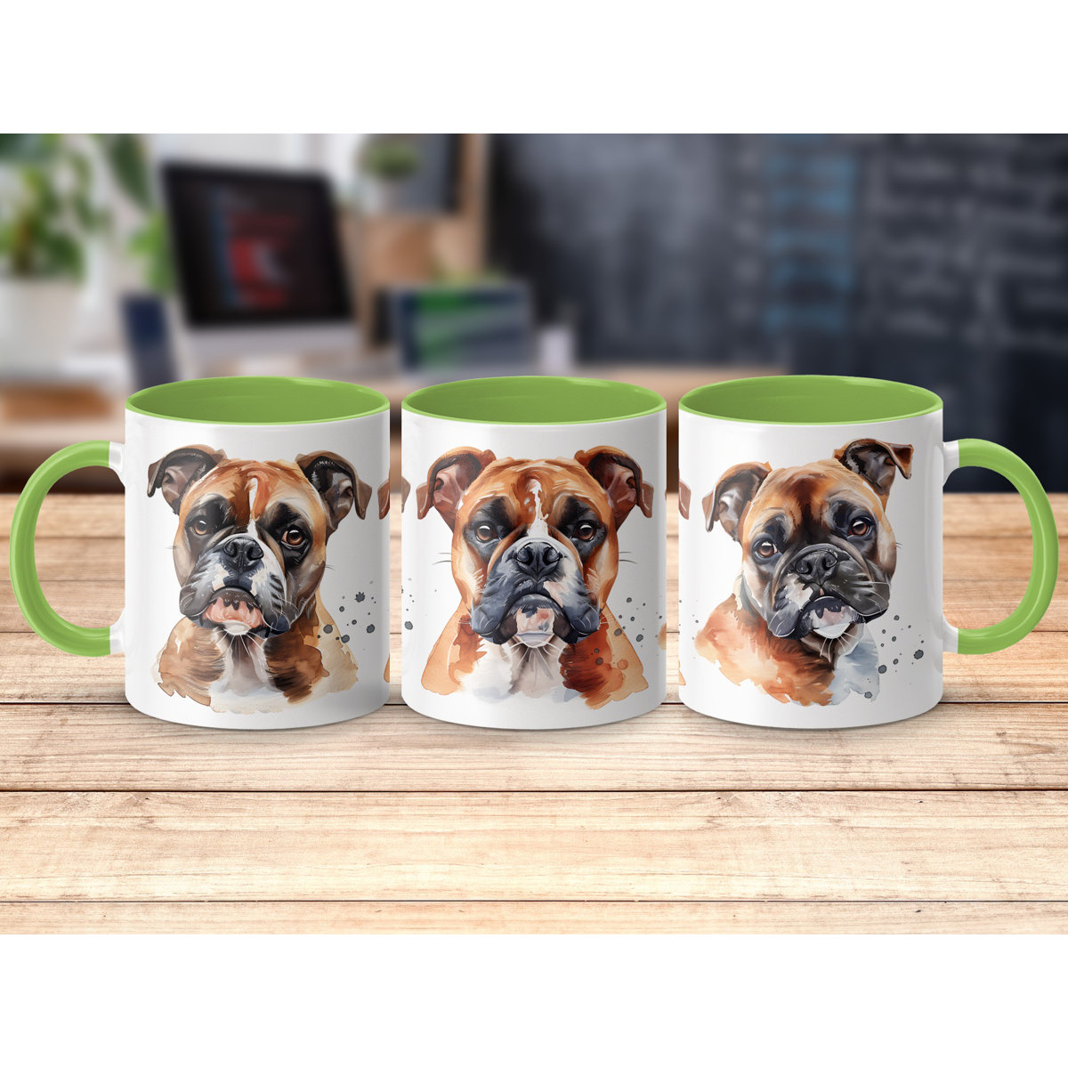 East Urban Home Set of 3 – Tri-Color Spaniel Design 11oz Coffee Mug ...