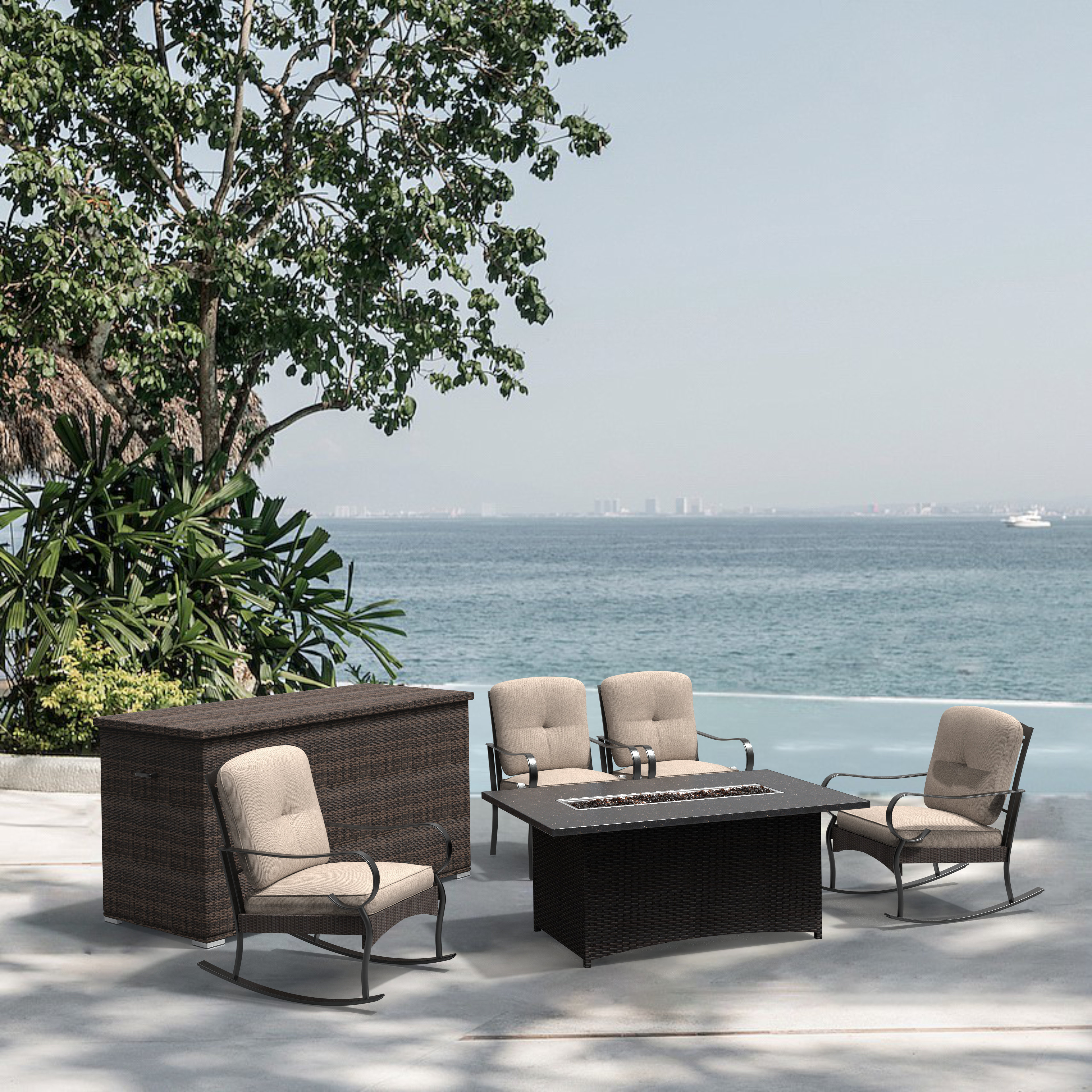 Lark Manor™ Laithan 4 - Person Rattan Seating Group With Cushions ...