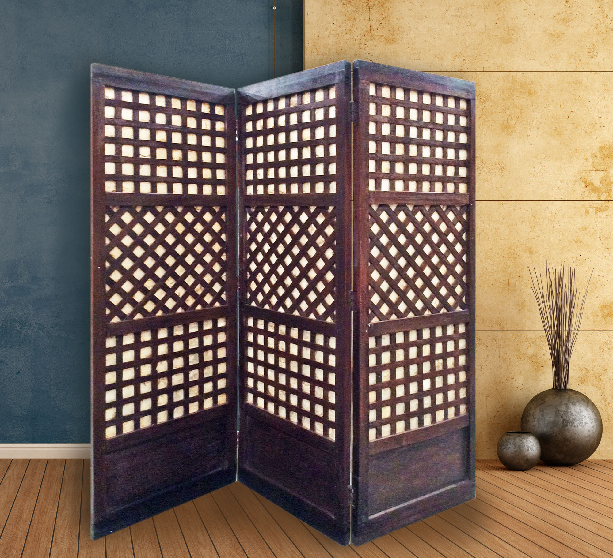 Screen Gems Capice Screen 3 Panel Room Divider | Wayfair