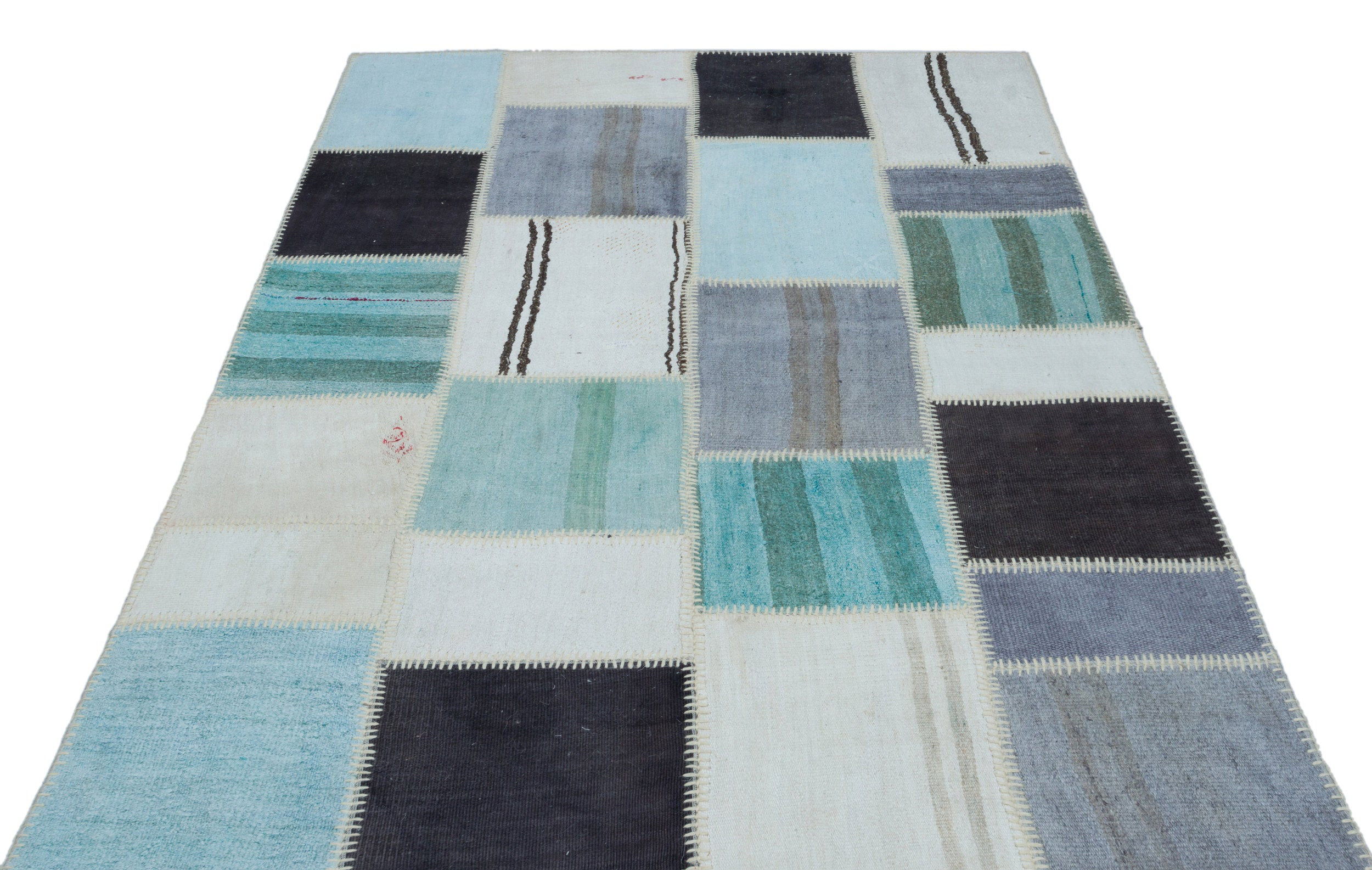 Lofy Teselya Beige Patchwork Wool Handmade Area Rug - Wayfair Canada
