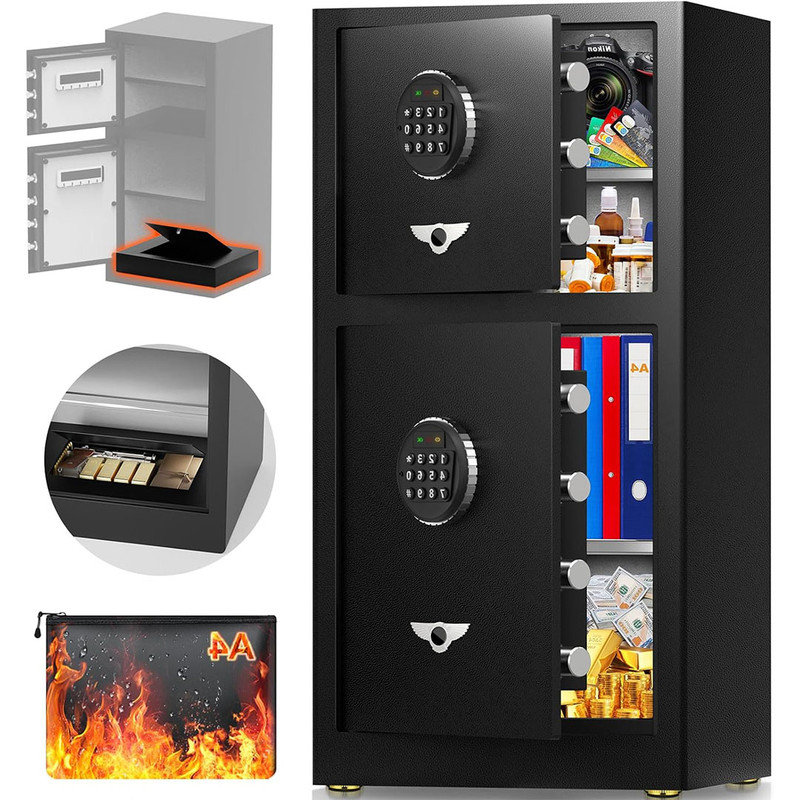 DEBLIT Heavy Duty Safe Box, Extra Large Home Safe With Fireproof ...
