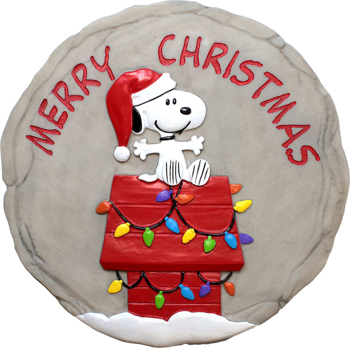 Spoontiques Snoopy Christmas Stepping Stone | Wayfair