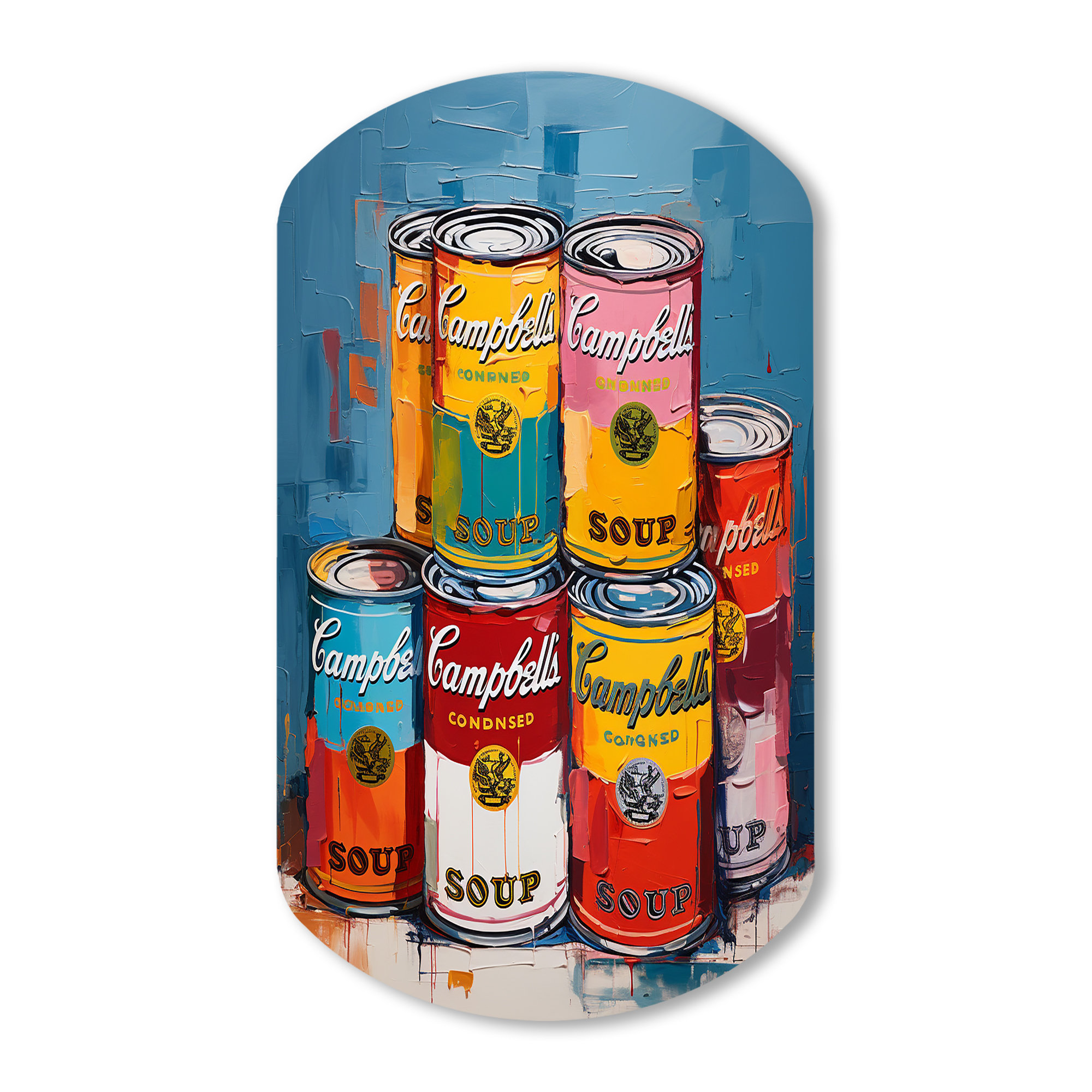 Design Art Pop Art Campbells Soup I - Pop Art Cylinder Shape ...