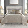 Waterford Bedding Carrick Silver/Champagne Microfiber Reversible 6 ...