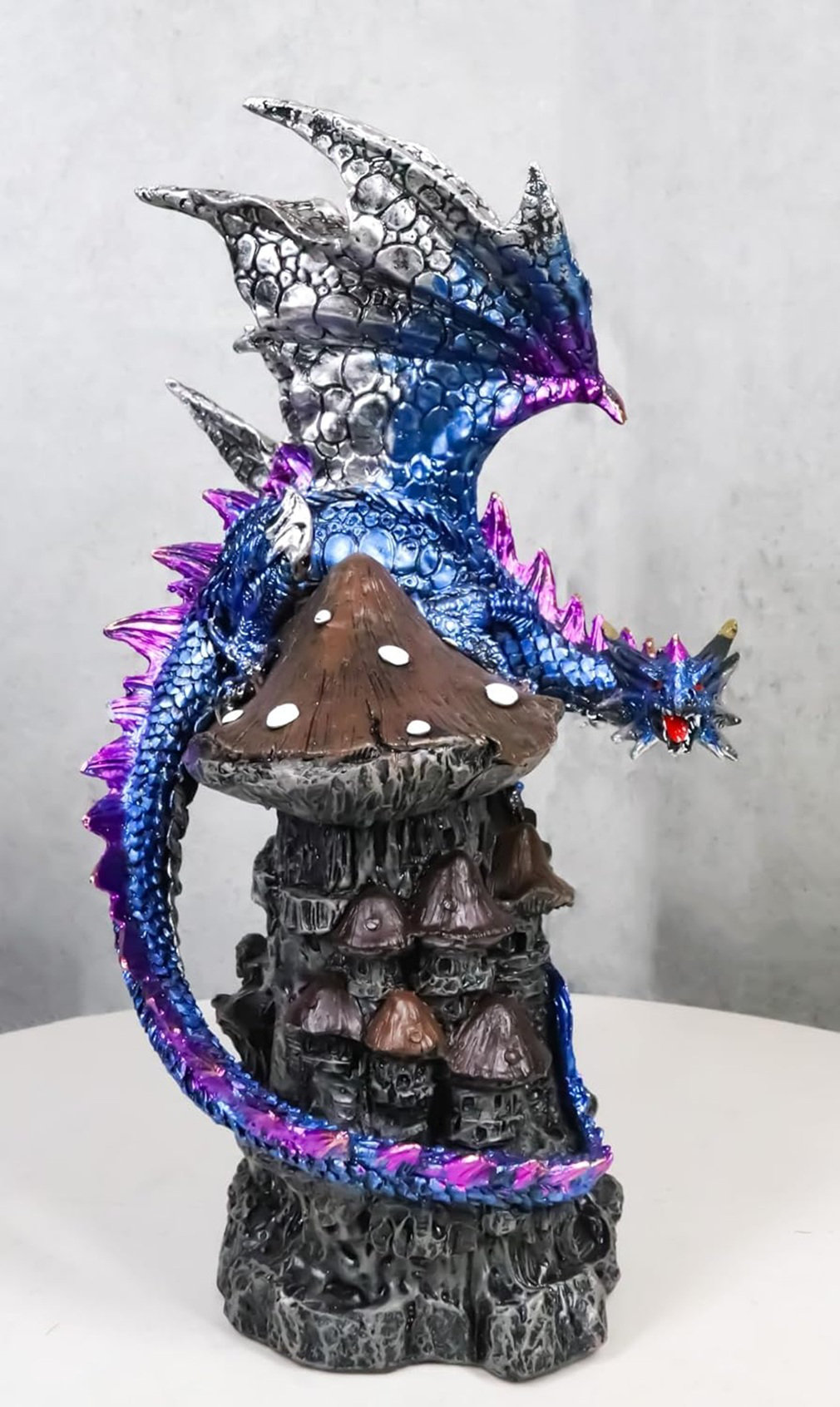 Trinx Metallic Hyperion Dragon Perching Mushroom Tower Fortress ...