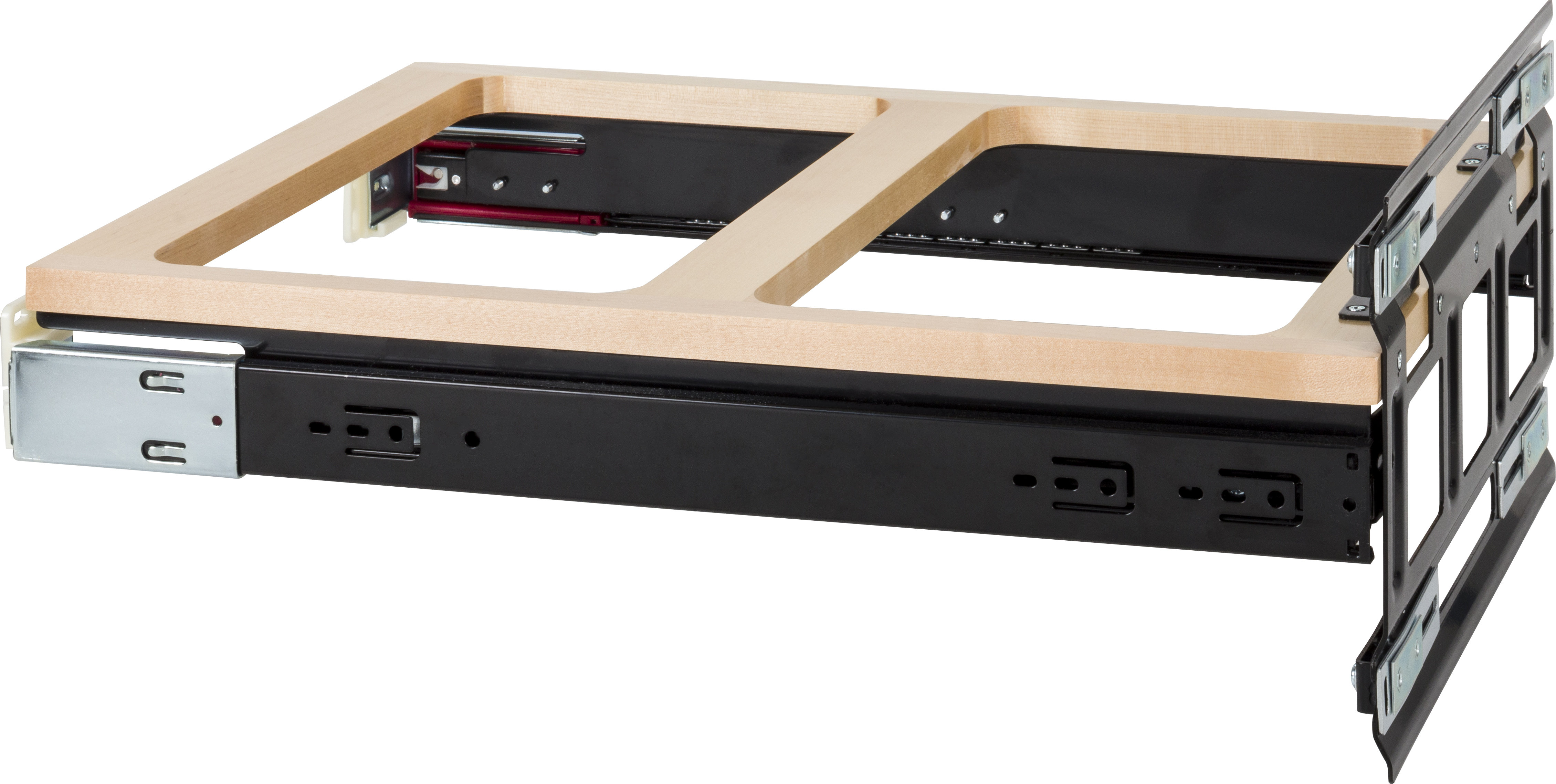 Hardware Resources Top Mount Soft-Close Double Solid Wood Open Pull Out ...
