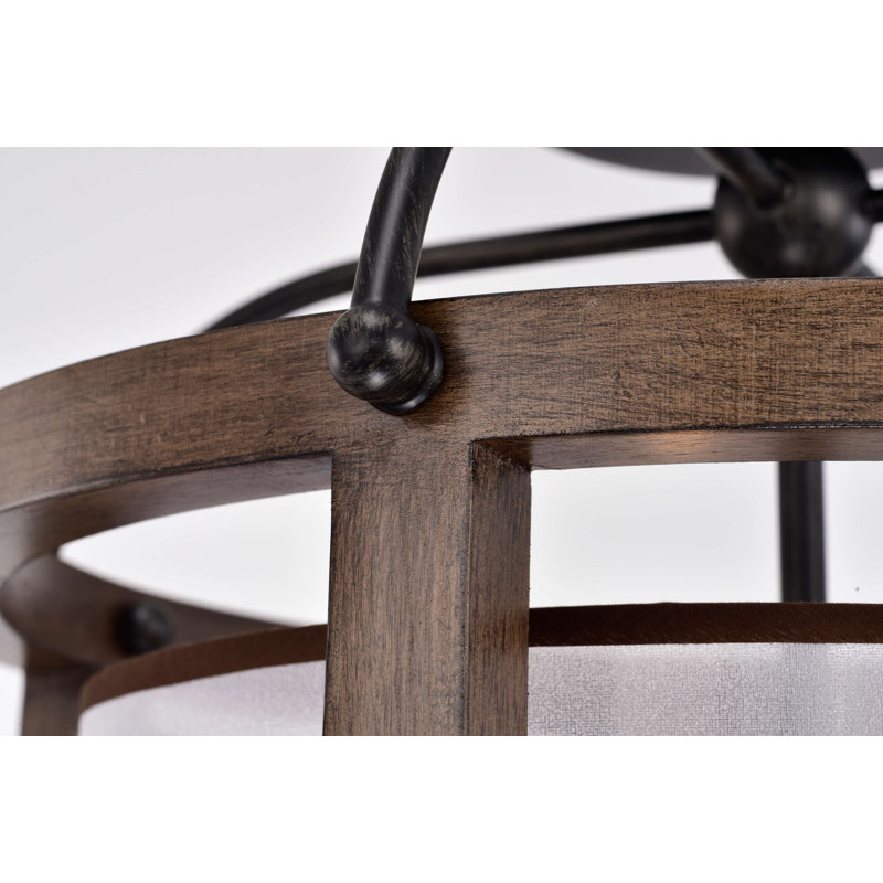 Laurel Foundry Modern Farmhouse® Holiman 4-Light 18.1'' Antique Black ...