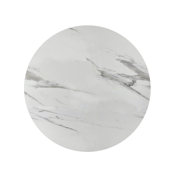 Joss & Main Fairmont Quartz Top Round Dining Table, White Wash Base ...