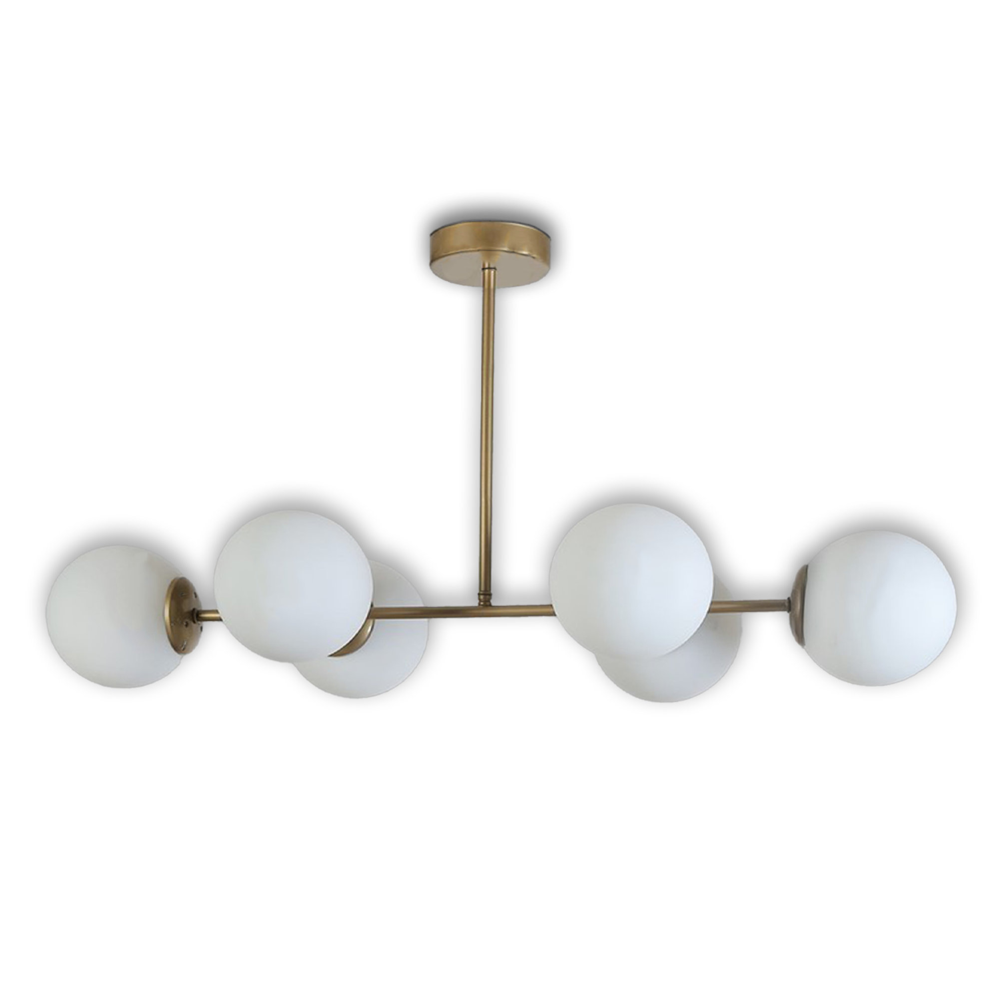 Latitude Run® 6 Lights Linear Globe Chandelier With Glass Cap | Wayfair