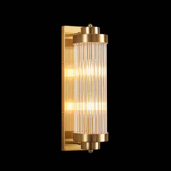 Latitude Run® Modern Wall Sconces Set Of Two With Clear Crystal Glass ...