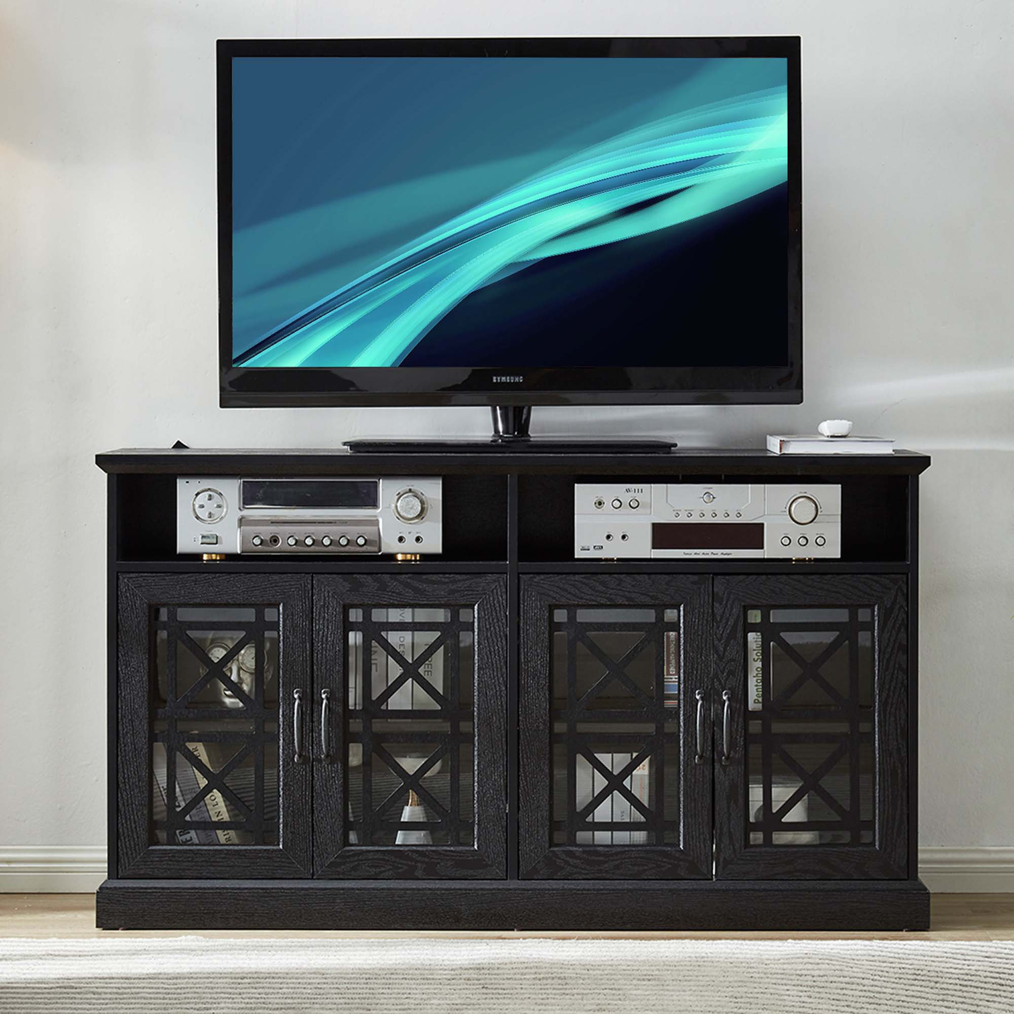 Wrought Studio™ 53" Wooden TV Console, Storage Buffet Cabinet ...